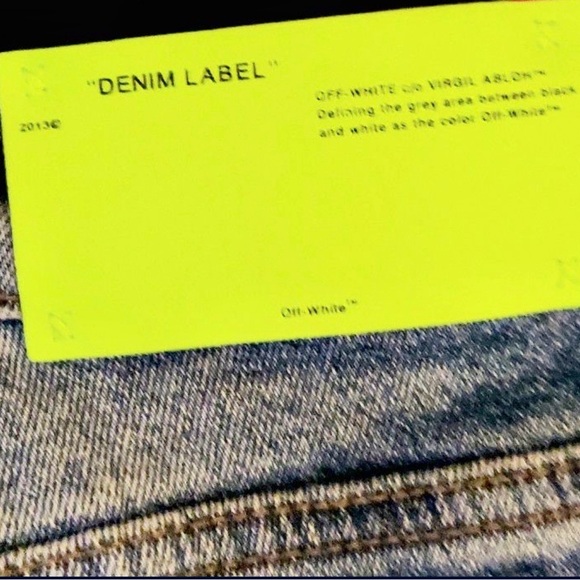 OFF-White Co. | Jeans | Offwhite Main Label Skinny Jeans In Light Blue ...